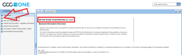 Estimating Tip: CCC/MOTOR: Updated Guide to Estimating (GTE P Pages ...