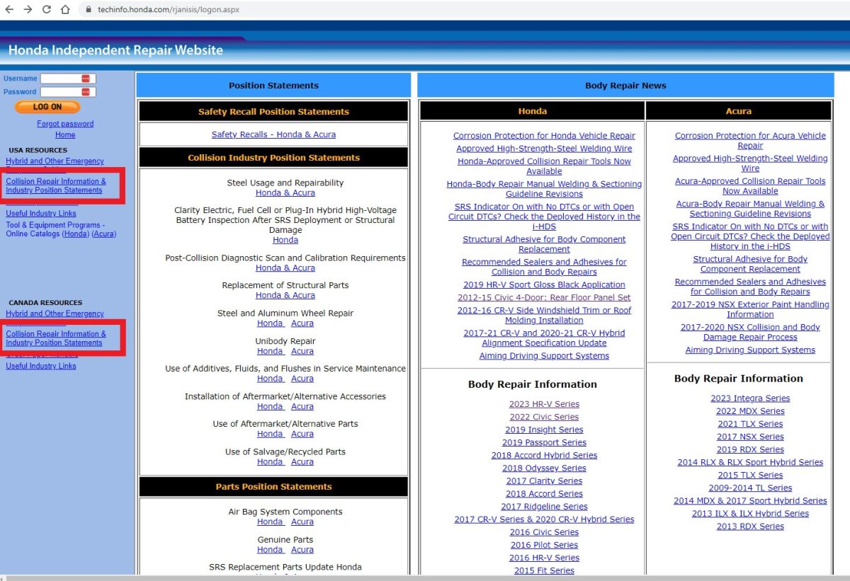 Estimating Tip – FREE Honda News and Service Information – Society of Collision Repair Specialists