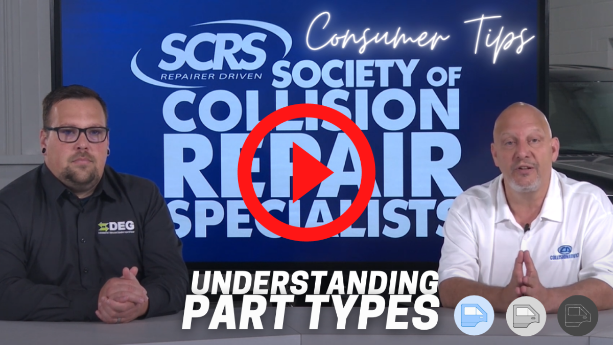 SCRS Consumer Tip: Understanding Part Types – Society of Collision ...