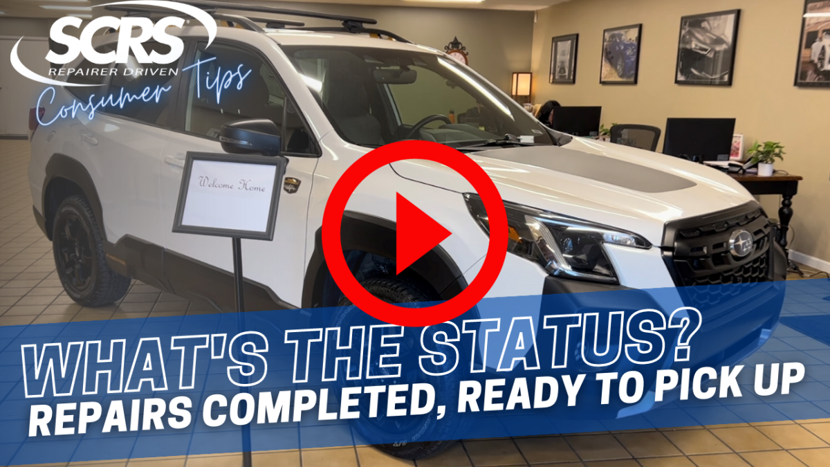 SCRS Consumer Tip: REPAIR STATUS: Repairs completed, ready to pick up ...