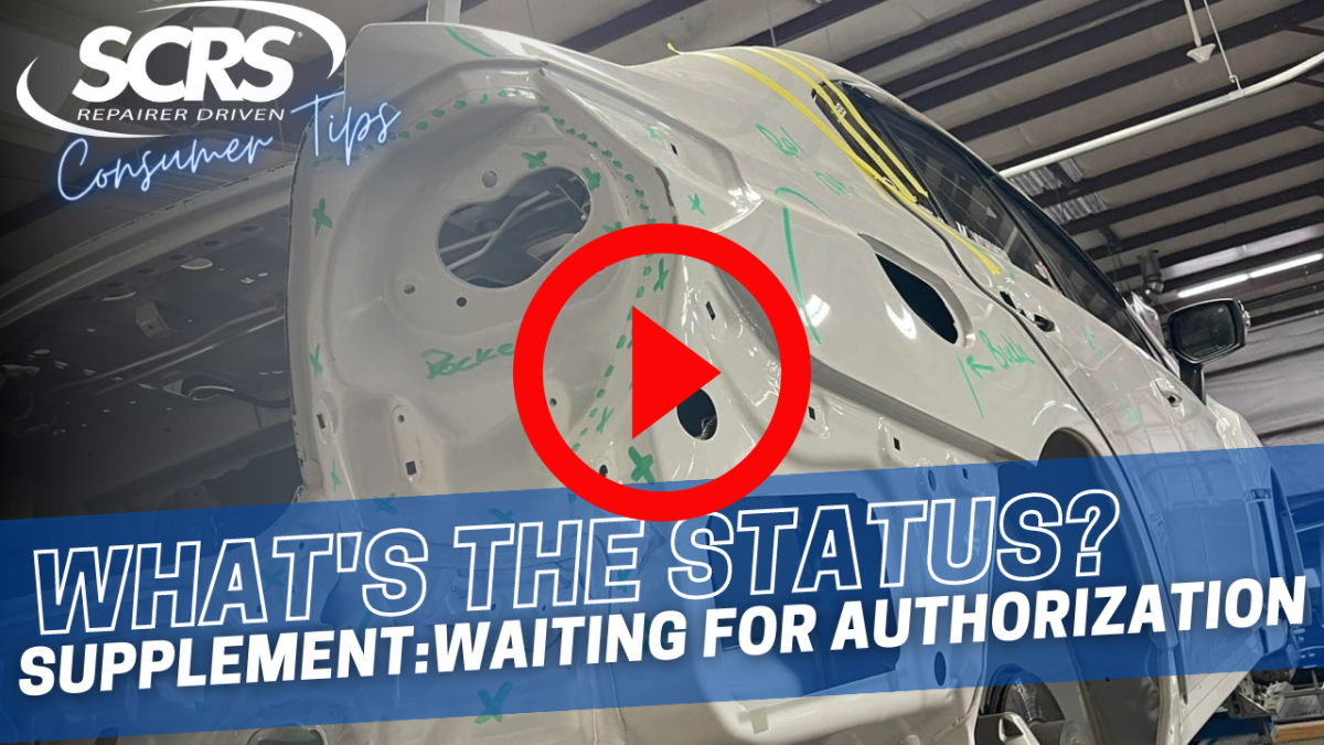 SCRS Quick Tip: REPAIR STATUS: Supplement, Waiting for Authorization ...