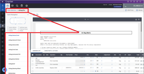 Estimating Tip – Solera Qapter (Audatex) – Airbag & SRS Inspection ...