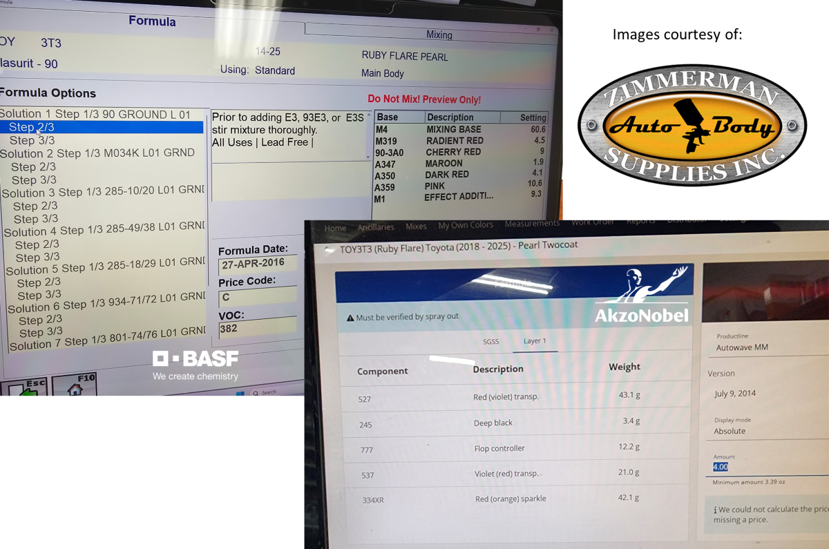 Estimating Tip – Mitchell – Two-stage / Three-Stage Paint Formula ...